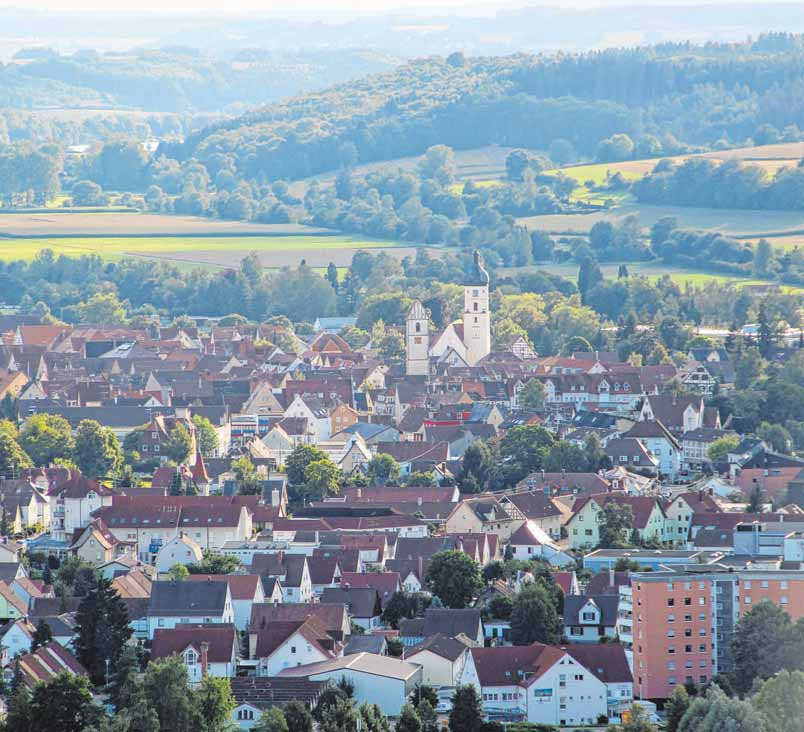 Ein Luftbild über Mengen - Schwäbischer Verlag
