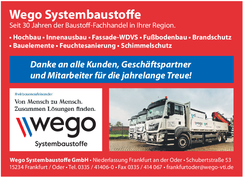 Sonderthemen - Frankfurt-Seefichten: Baumaterialien & wego-Hochlogistik - Märkische Oderzeitung ...