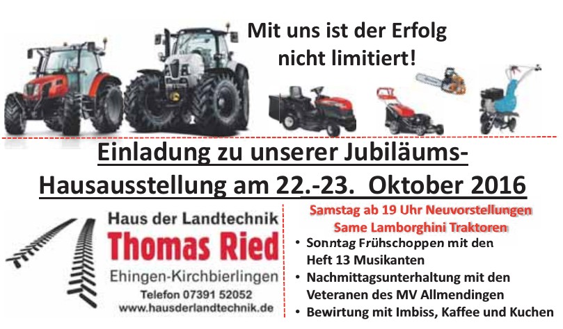 "Thomas Ried - Haus der Landtechnik“ feiert 50-jähriges Bestehen ...