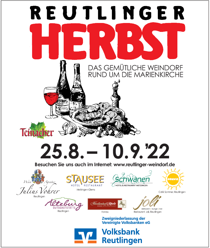 Reutlinger Herbst 2022: Eröffnung & Programmhöhepunkt - Südwest Presse