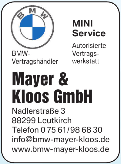 BMW Autohaus Mayer & Kloos: Freude am Fahren - Schwäbischer Verlag