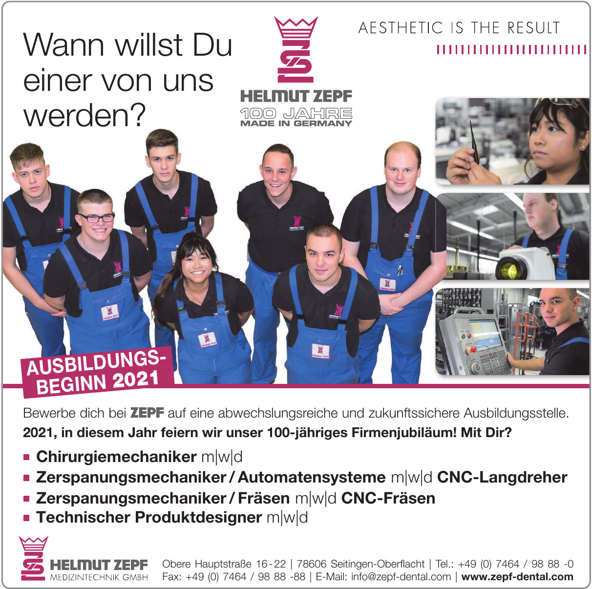 Zepf Seitingen-Oberflacht: 100. Firmenjubiläum & Ausbildung ...