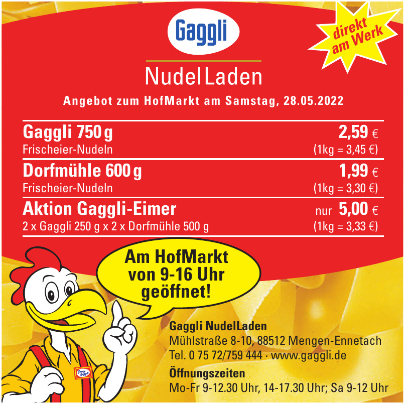 Gaggli-Werk in Mengen-Ennetach: Heimische Leckereien ...