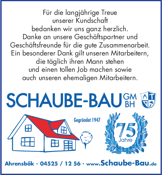LN – Schaube Bau Ahrensbök: 75 Jahre/Jubiläumsfeier/Neubau - Lübecker ...