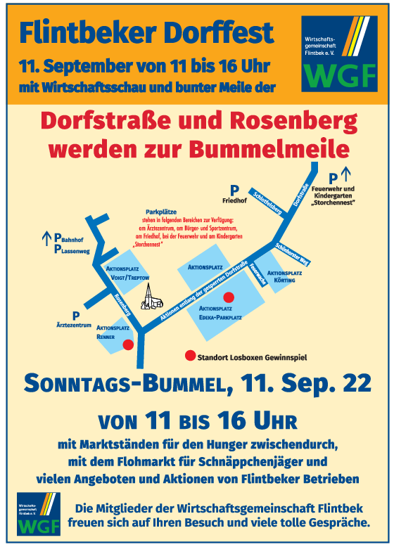 Dorffest 2022 Flintbek: Festprogramm/Flohmarkt/Konzerte - Kieler Nachrichten