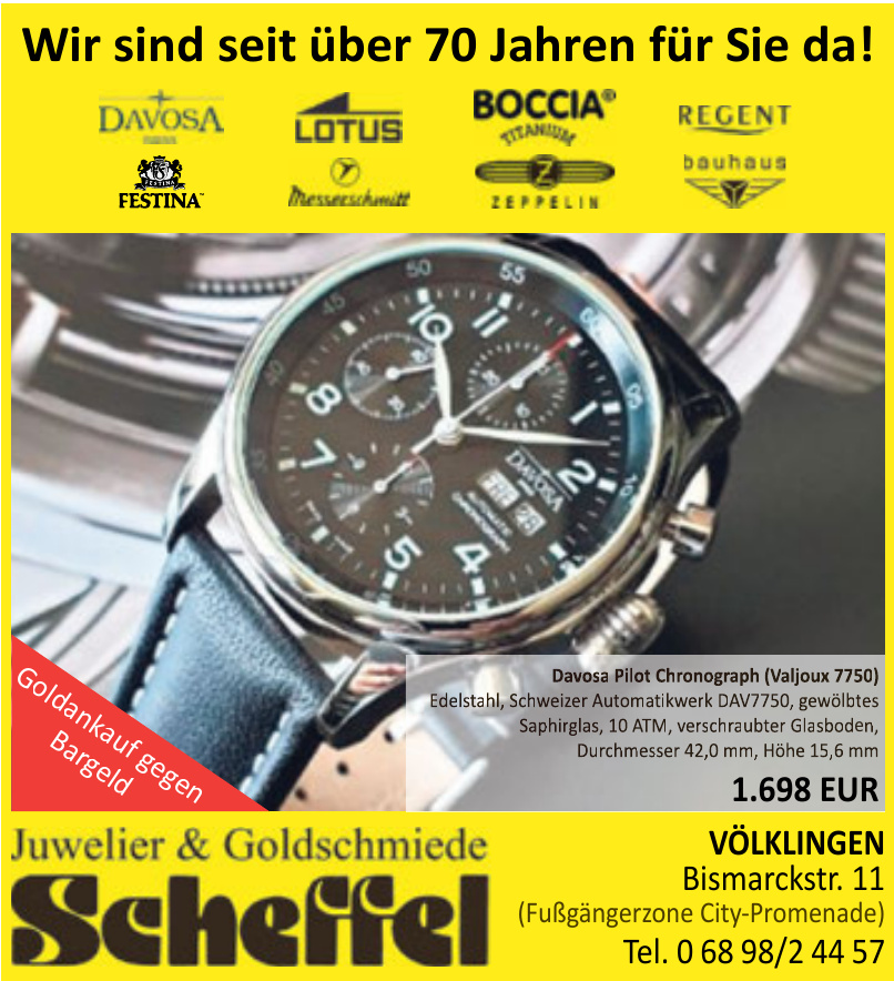 Juwelier Scheffel Völklingen: Uhren und Schmuckunikate - Saarbrücker Zeitung