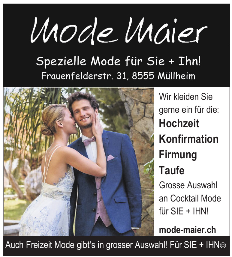 Konfirmationsanzüge von Mode Maier in Müllheim - Tagblatt