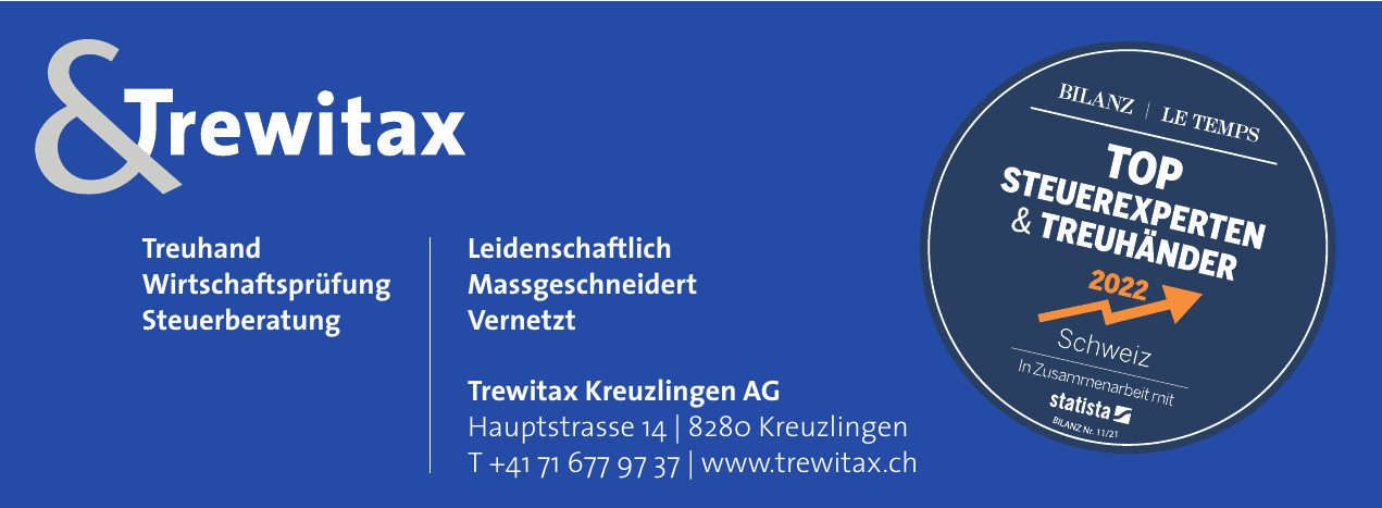 Trewitax Kreuzlingen: Steuertipps 2022 von Rinor Tolaj/FABI - Tagblatt