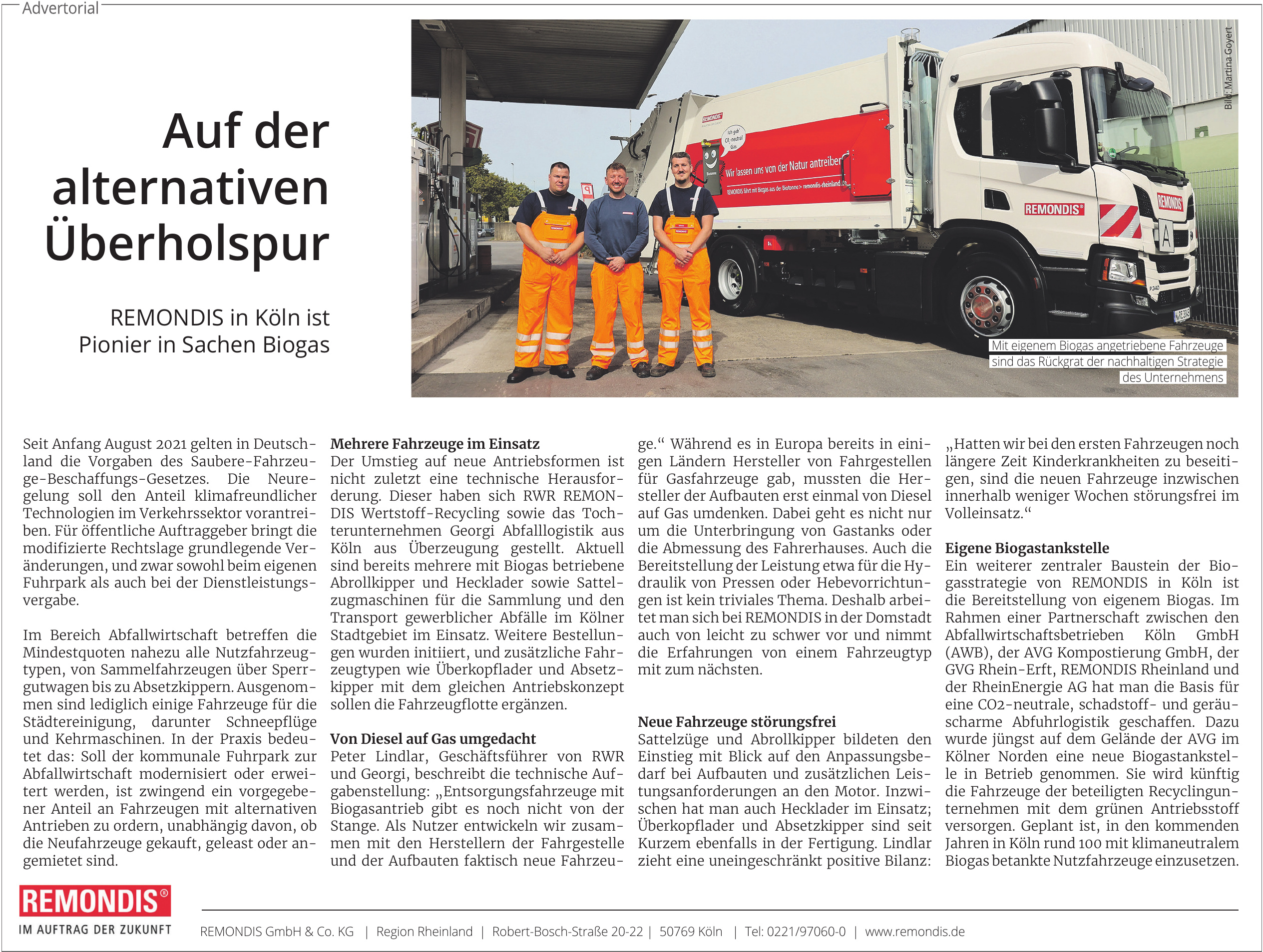 REMONDIS Köln: Neuer Fuhrpark / Biogas-Abfalllogistik - Kölner Stadt ...